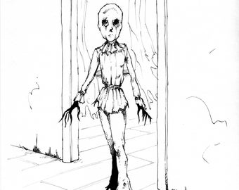 Creepy drawing | Etsy