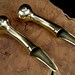 TWO 2 Hames Solid Brass Walking Stick Cane Handle