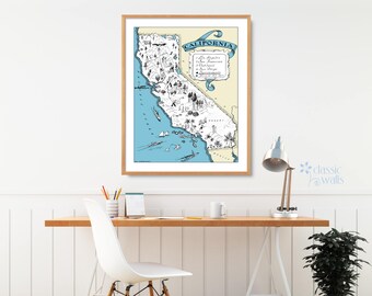 California map | Etsy