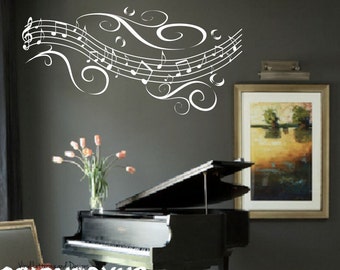 Music wall decal | Etsy