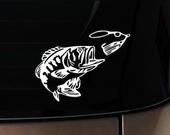Funny fishing decal | Etsy