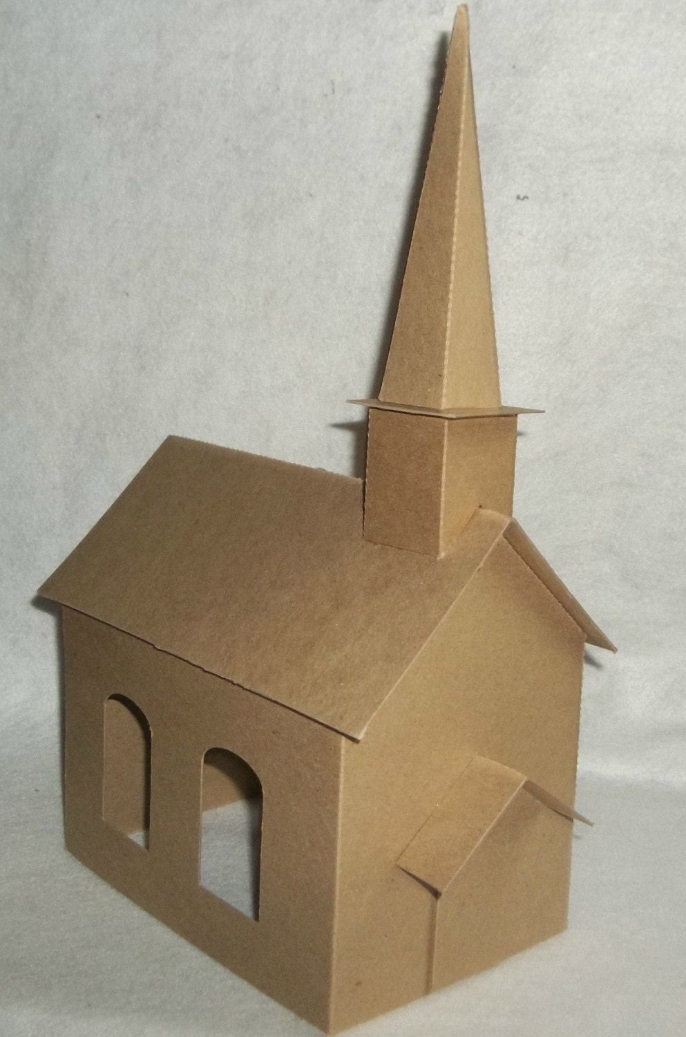 Large Church with Steeple DIY Putz Style Cardboard Church