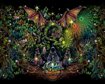 Psychedelic tapestry | Etsy