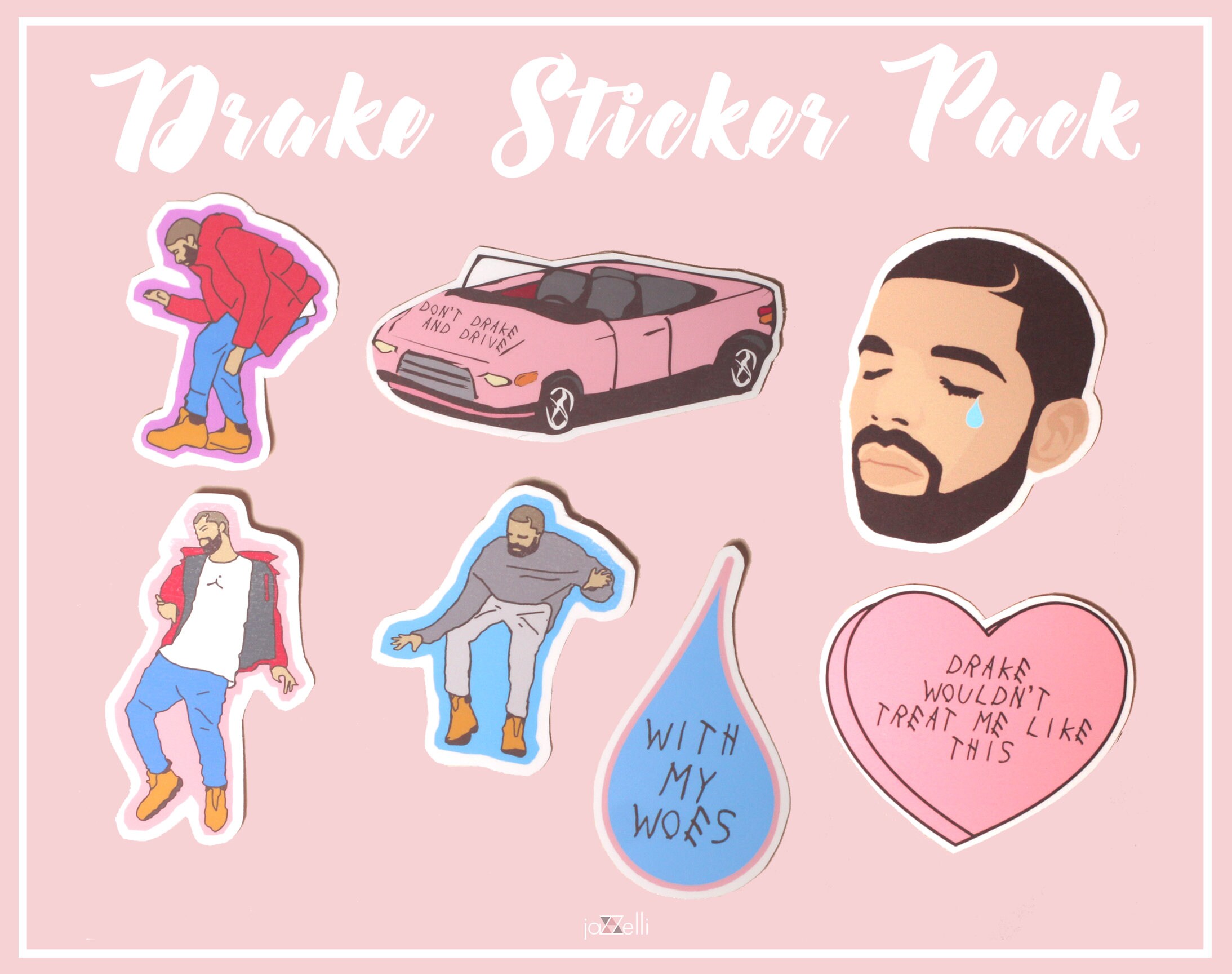 Drake Sticker Packs 1 800 HotlineBling Drake Stickers