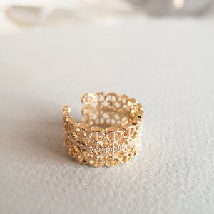 Gold filigree ring | Etsy