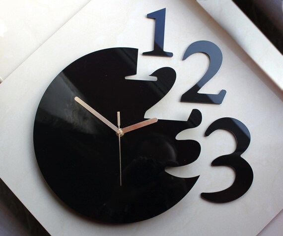 Wall falling numbers Modern clock large wall clock gift wall