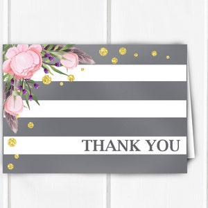 Boho thank you cards | Etsy