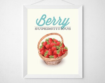 Funny strawberry pun | Etsy