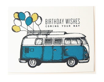 Vw birthday card | Etsy