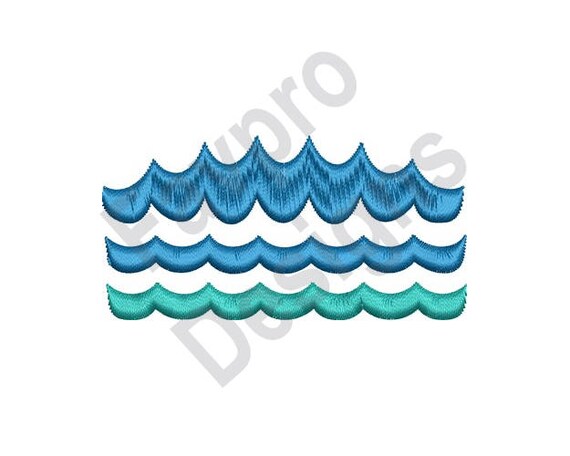 Water Waves Machine Embroidery Design