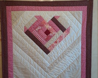 Log Cabin Cross Mug Rug Pattern