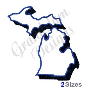 Michigan outline | Etsy