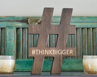 Custom hashtag sign | Etsy