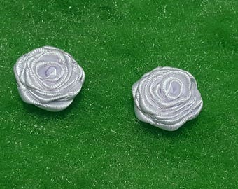 Satin ribbon roses | Etsy