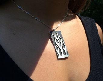 Flame necklace | Etsy