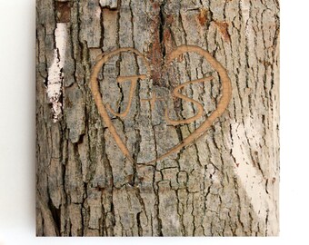 Initials in tree | Etsy