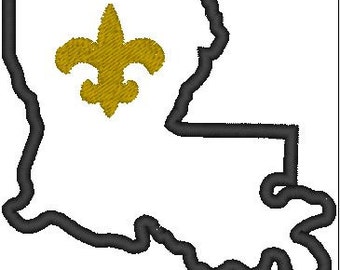 Louisiana applique | Etsy