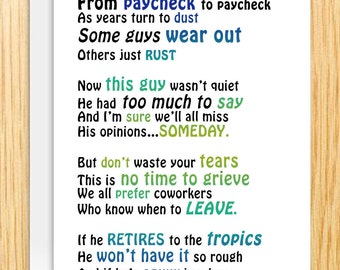 Funny Goodbye Card Rude Farewell Card Funny Greeting Card