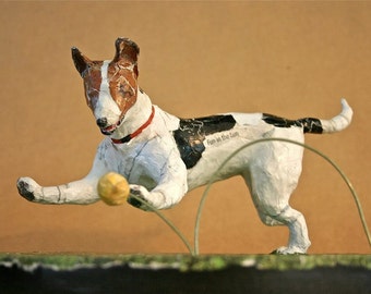 French Poodle Unique One-of-a-Kind Whimsical Paper Mache