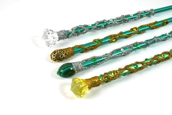 Green Magic Wand Wizard Wand Fairy Wand Witches Wand Steampunk