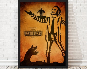 Tim Burton Collection Minimalist Poster Set / Beetlejuice