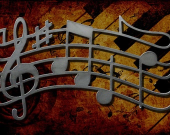 Treble Clef Heart Love Metal Music Note Wall Art Home Decor