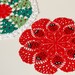 Crocheted Doily Ladybug Lady Bug Ladybird Lady Bird Red Doily