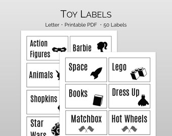 Kids Toy Room Organization Labels Storage Picture Printables