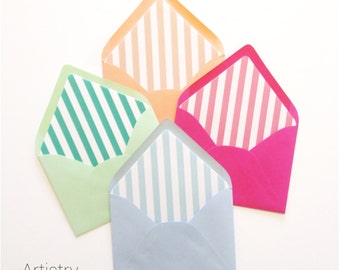 Striped envelope | Etsy