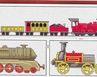 Train cross stitch | Etsy