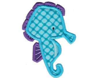 Seahorse applique | Etsy