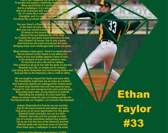 Baseball poem | Etsy