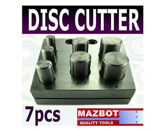 5 PC Star Shaped Disc Cutter Punch Tool Gold Silver Metal