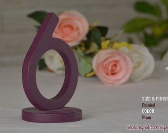 Navy Blue Table Numbers Navy Blue and Ivory or White Shimmer