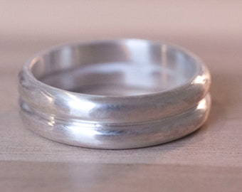 Chunky silver ring | Etsy