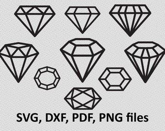 Diamond svg | Etsy