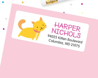 Cat address labels | Etsy