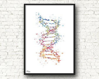 Dna double helix art | Etsy