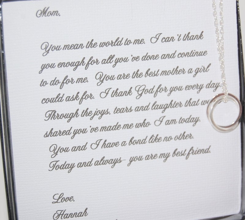 Mother of Bride necklace wedding jewelry Mother of the