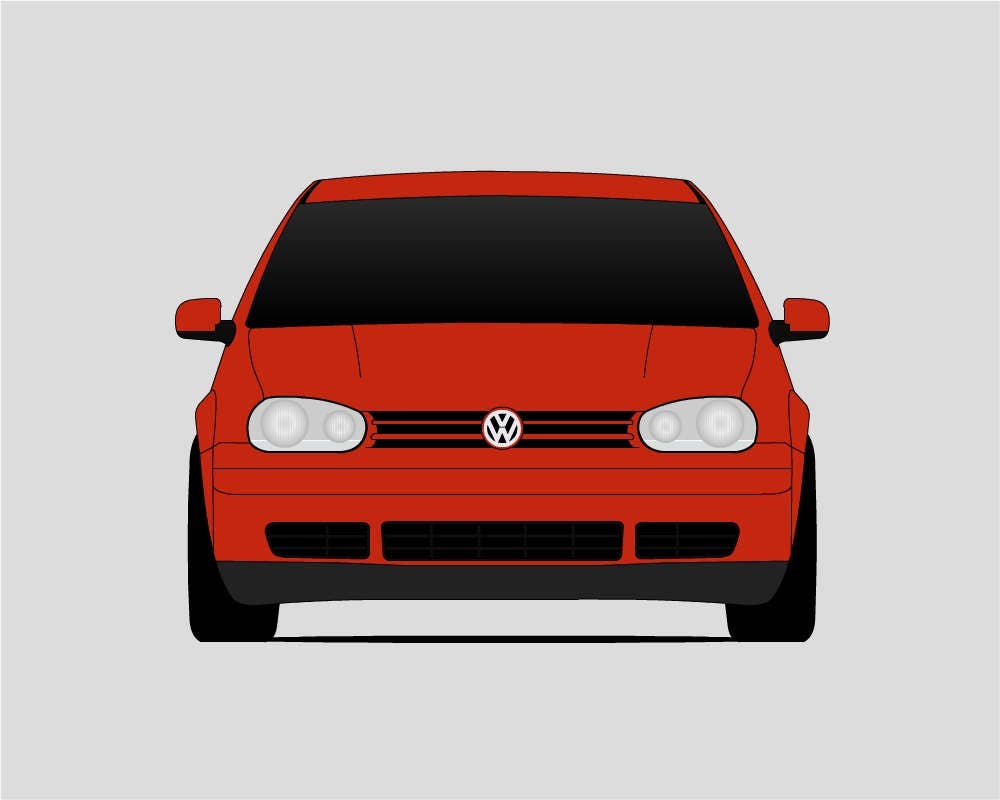 Volkswagen Golf GTI MK 4 Poster // R32 Print // VW // MK4