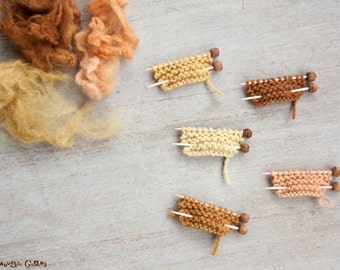 Knitting pin set of 3 pieces pure wool
