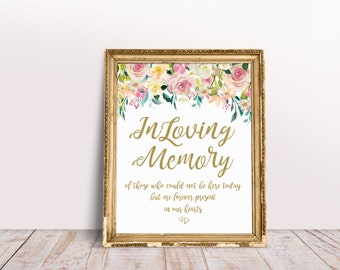 In memoriam sign | Etsy