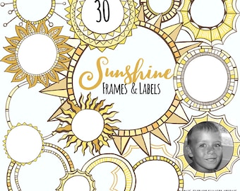 Sunshine Doodle Face Clipart Summer Sun Art Journal Digital