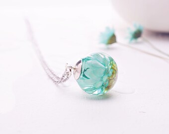 Real flower necklace | Etsy