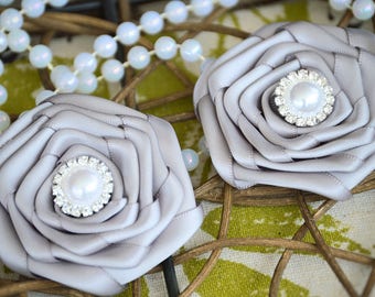 Satin ribbon roses | Etsy