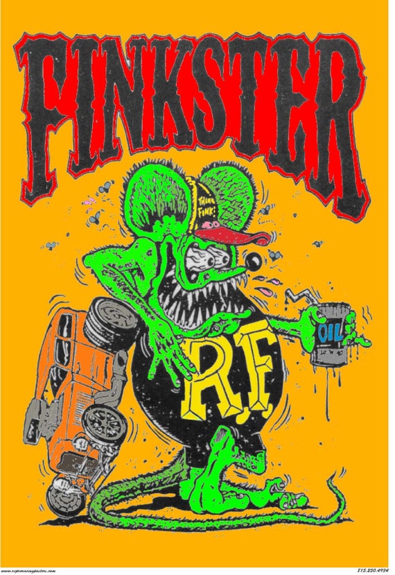 Vintage Reproduction Racing Poster Rat Fink Finkster
