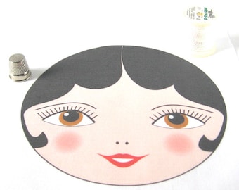 PDF Printable Art Doll Face Transfers Iron on Doll Faces