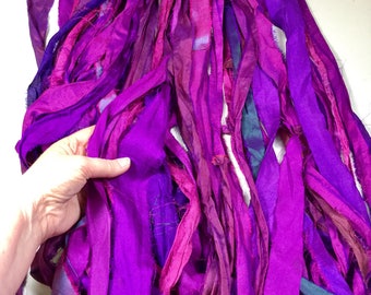 Sari silk ribbon | Etsy