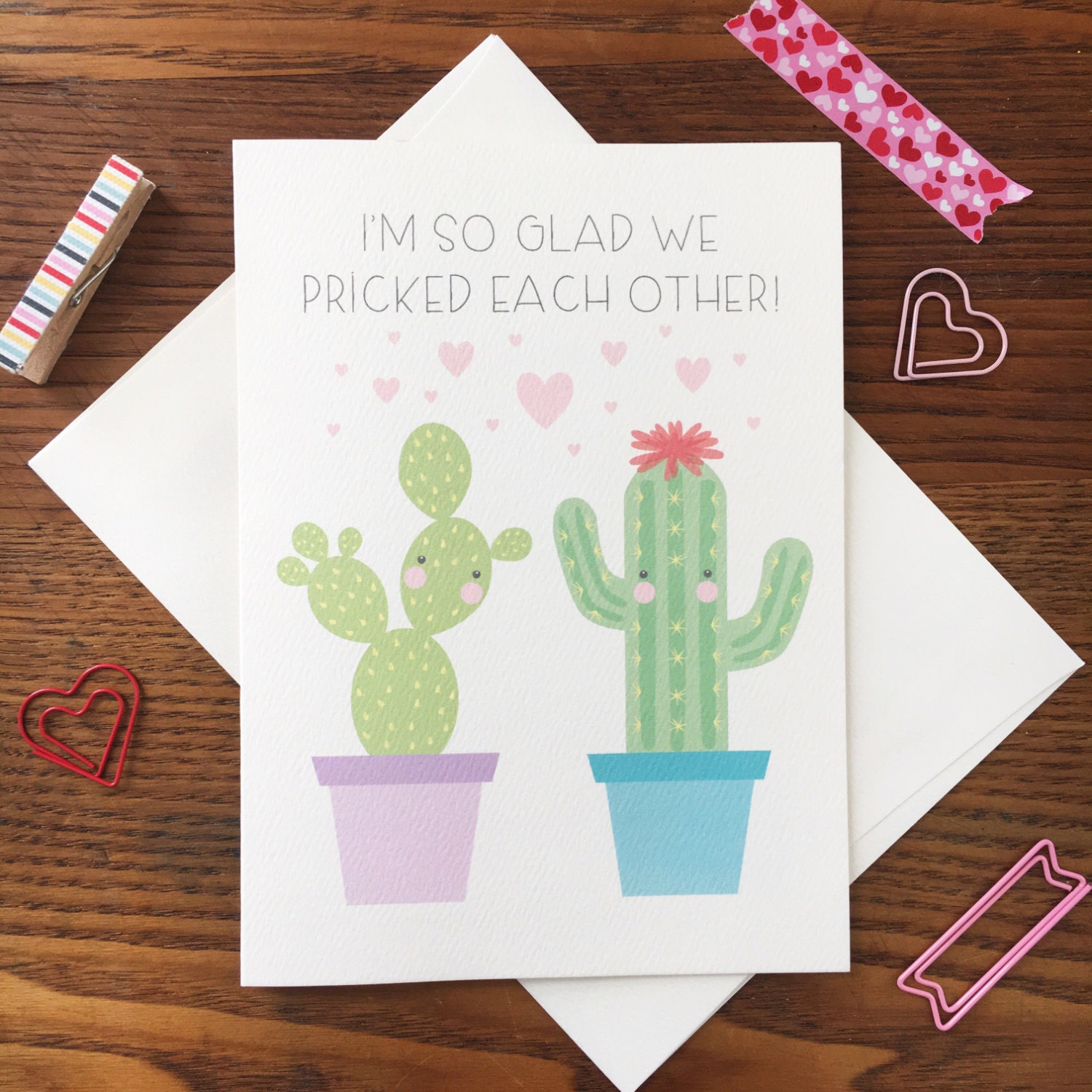Cactus Card. Cactus Love Card. Cactus Pun Card. Anniversary