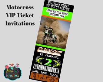 Motocross invitation | Etsy